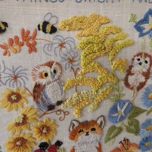 Wall Decor | Erica Wilson Large Vintage Embroidered Framed Art All ...